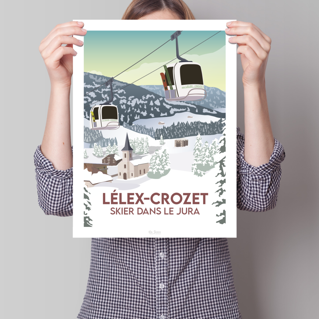 Affiche de Lélex - Skier dans le Jura | Poster Suisse